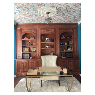 Stately Office Wallcovering on Ceiling - Traditional - Home Office ...