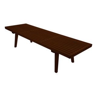 LeisureMod Mid Century Inwood Platform Bench 5 Feet