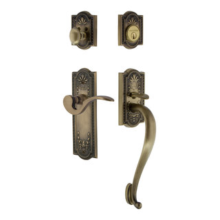 Nostalgic Warehouse Meadows Plate S Grip Entry Set Manor Lever, Backset ...
