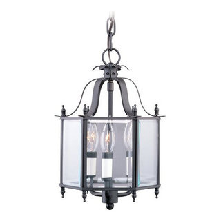 3-Light Bronze Convertible Chain Hang/Ceiling Mount - Traditional ...