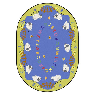 Kid Essentials, Infants & Toddlers Lamby Pie Rug, 7'8" x 10'9" Oval ...