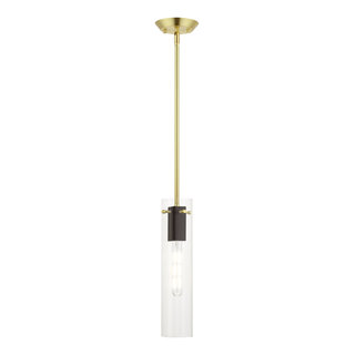 Satin Brass Transitional, Structural Pendant - Transitional - Pendant ...