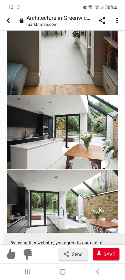 Kitchen layout for side return extension help | Houzz UK
