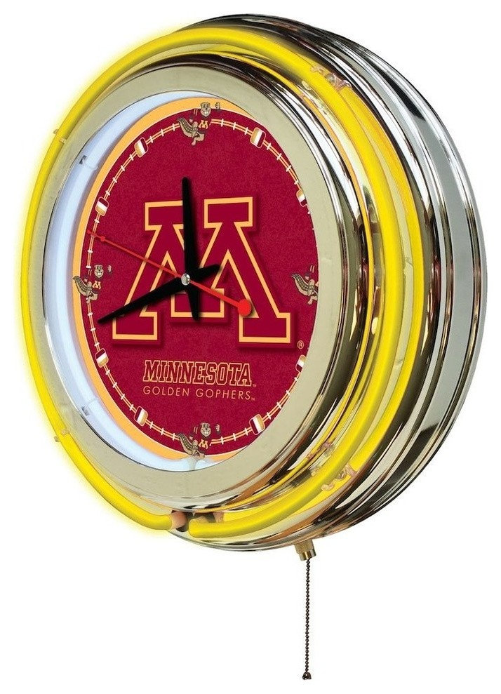 Minnesota Neon Clock - Contemporary - Wall Clocks - by Holland Bar ...