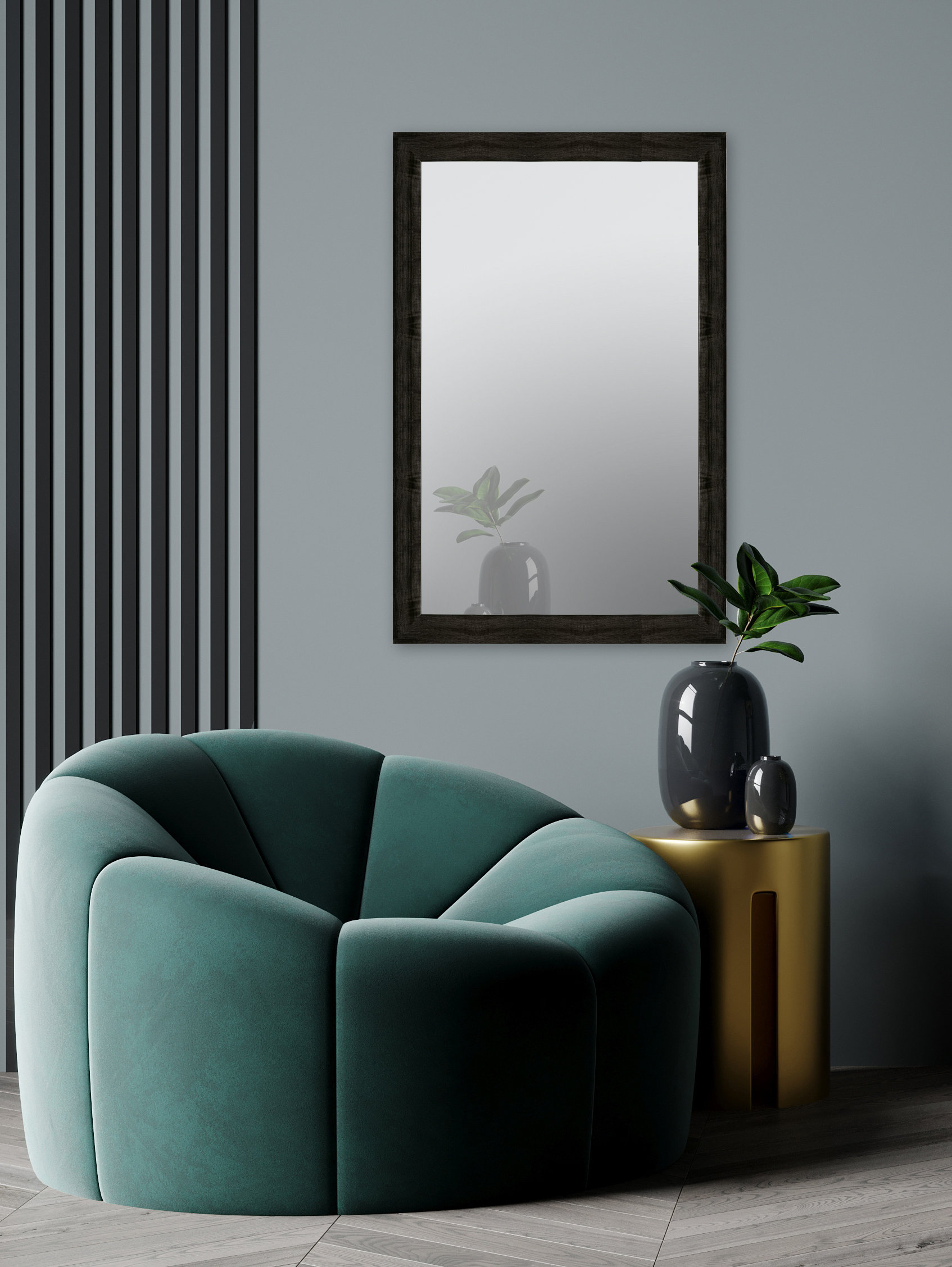 24"x 36" Accent Mirror, Black - Transitional - Wall Mirrors - by Frame ...