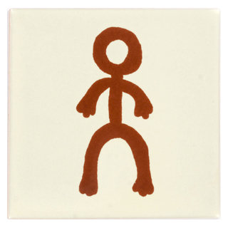 Handmade Tierra y Fuego Ceramic Tile, Pictograph 2, Set of 9 ...