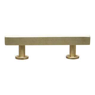 Modern Square Bar Pull, Brass - Modern - Cabinet And Drawer Handle ...