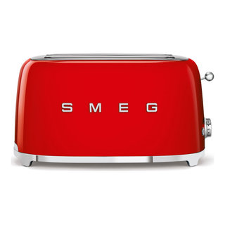 Smeg 50s Retro Line Red 4-Slice Toaster - Transitional - Toasters - by ...
