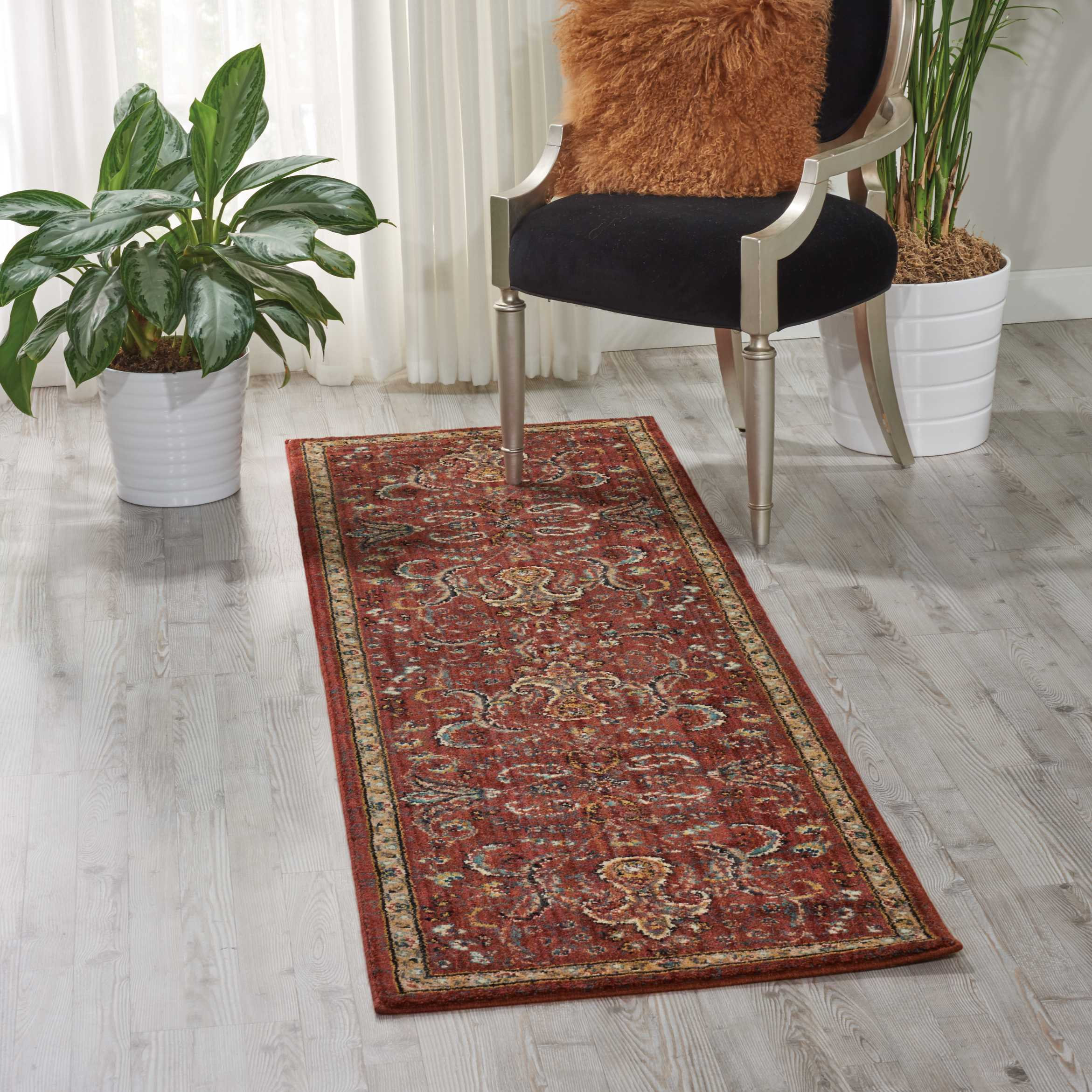 Nourison 2020 NR204 Runner Rug, Brick, 2'3" x 8' - Traditional - Hall ...