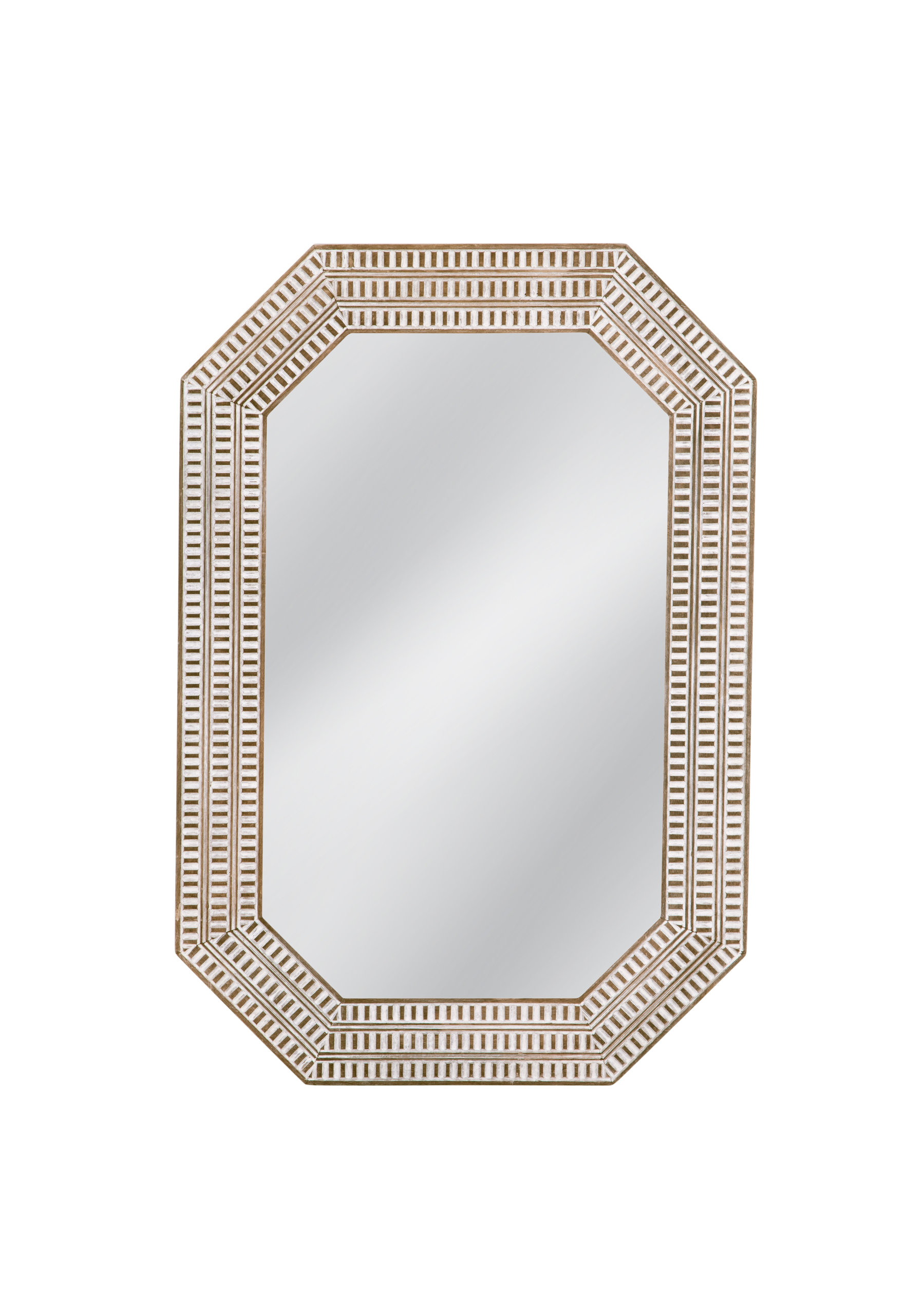 Michael Wall Mirror White Wash - Farmhouse - Wall Mirrors - by Bassett ...