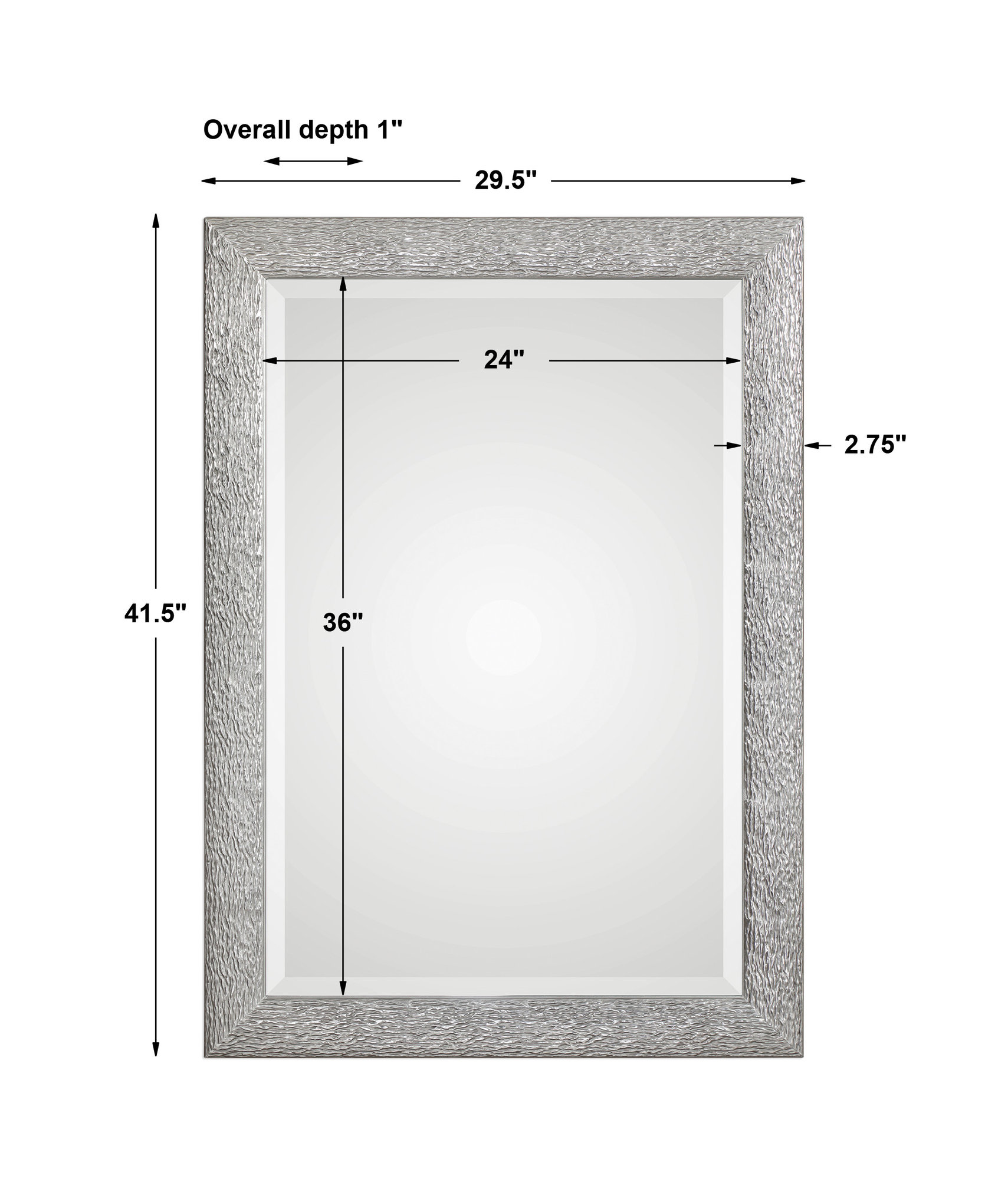 Uttermost Mossley Metallic Silver Mirror - Transitional - Wall Mirrors ...
