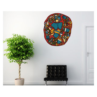 Aztec Vinyl Wall Decal AztecUScolor002, 10 in. - Contemporary - Wall ...