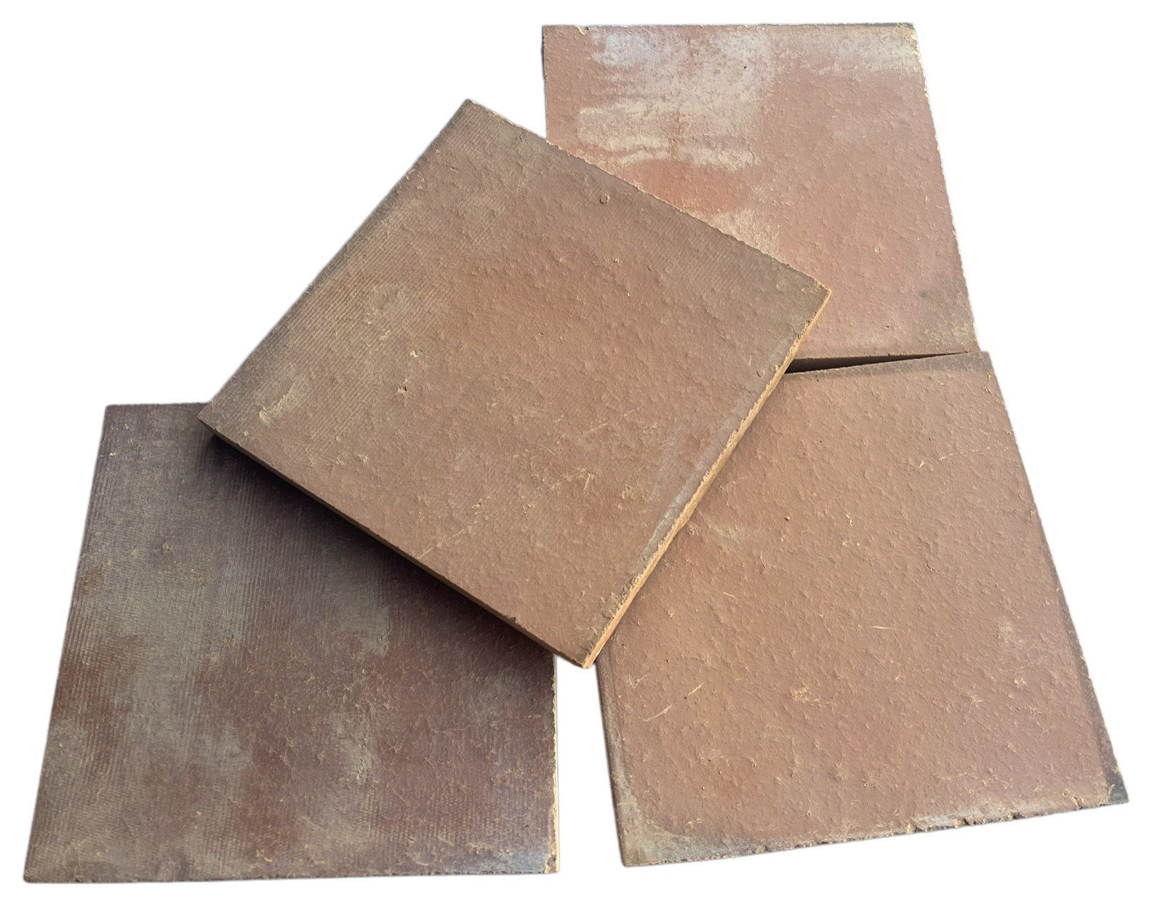 12" Square Terracotta in Natural Red Clay, Sample 1 Tile 6x6 (Cut-Size ...