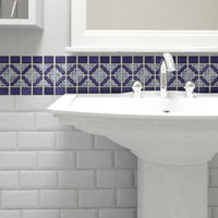 Obelisk Cobalt Delta Mosaic Floor and Wall Tile, Sample - Contemporary ...