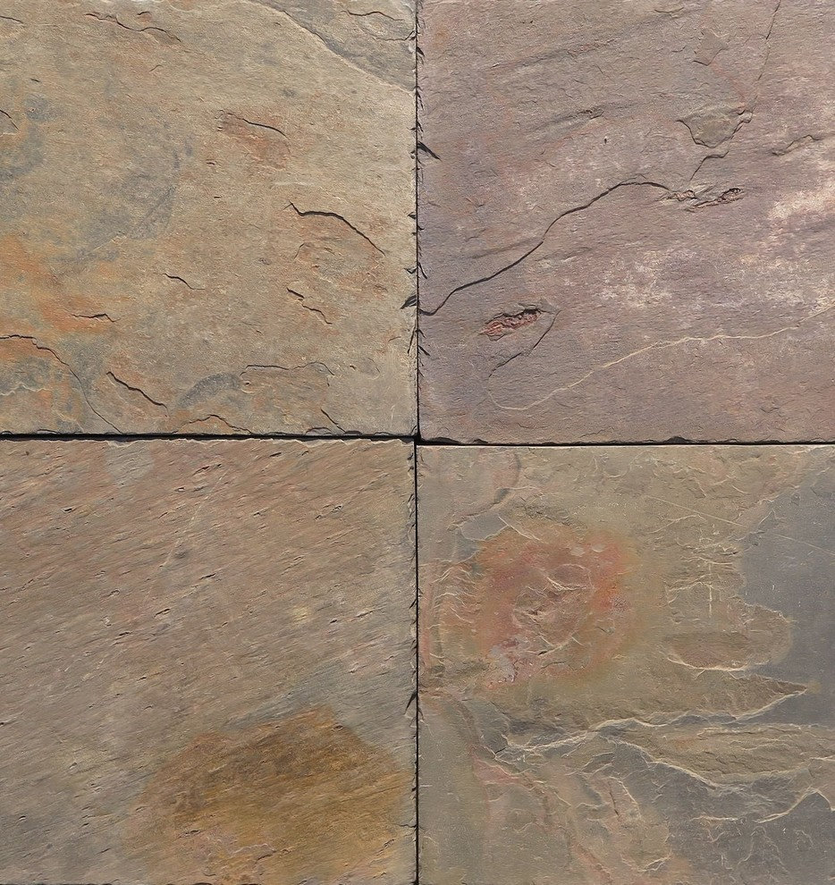 Multi Color Classic Slate Tiles, Natural Cleft Face, Gauged Back Finish ...