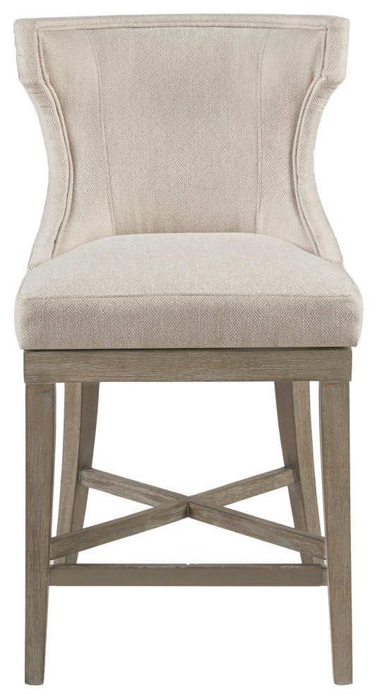 Madison Park Carson Counter Stool With Swivel Seat - Farmhouse - Bar Stools And Counter Stools ...