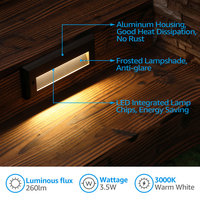 24-Pack Low Voltage LED Step Lights Outdoor, 12V 3.5W Landscape Stair ...