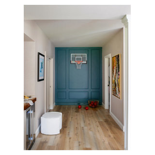 Oak Hill |Custom Basketball Hoop Feature Wall - Modern - Basement ...