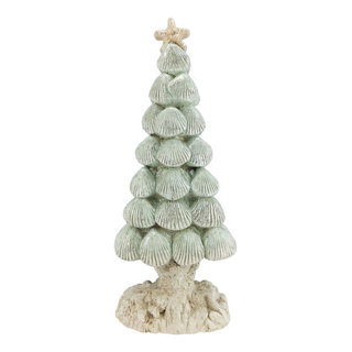 December Diamonds Ocean Mist 23" Shell Tree With Star Decor ...