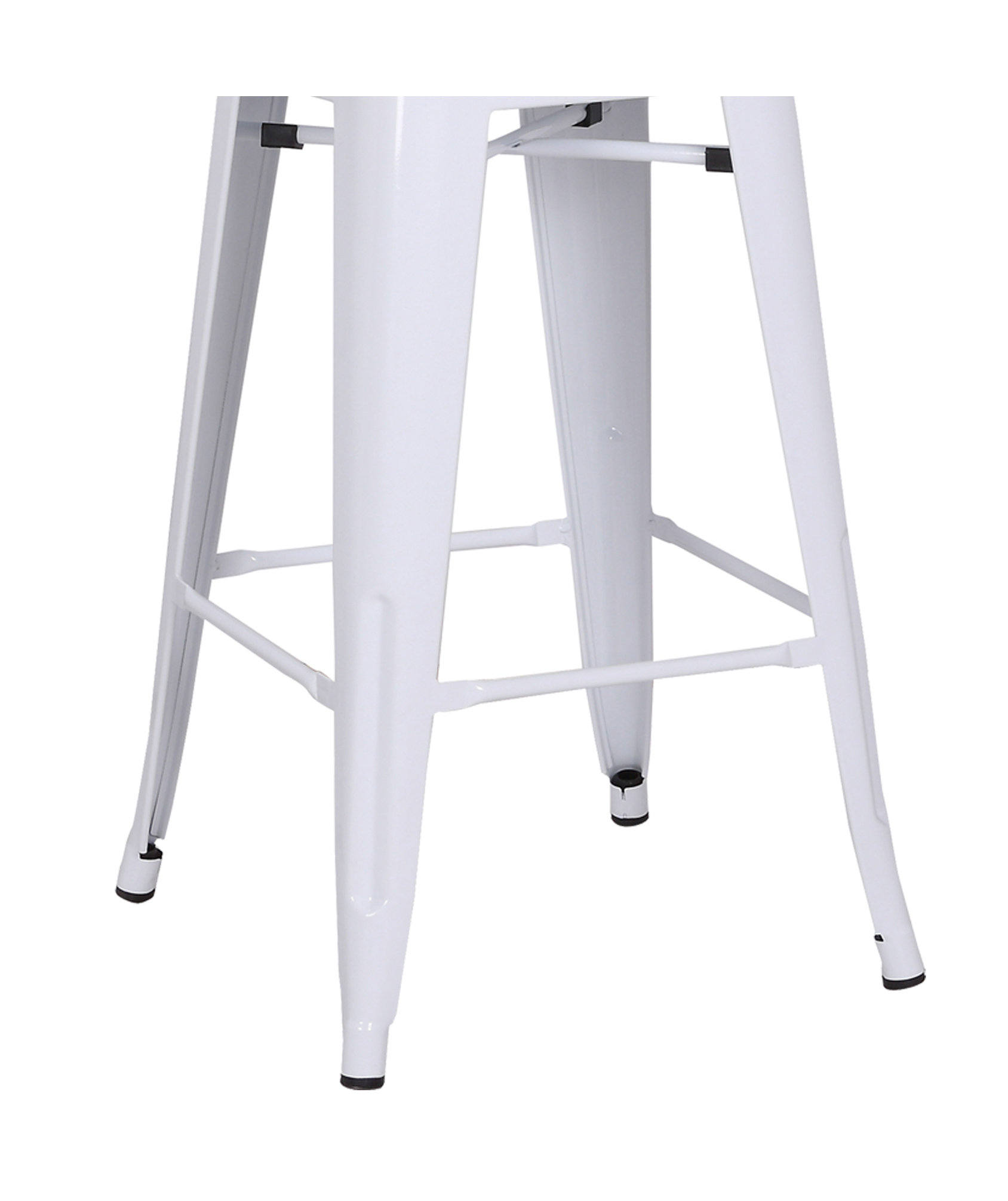 Metal Frame Chair with Vertical Slat, Set of 2, White - Industrial ...