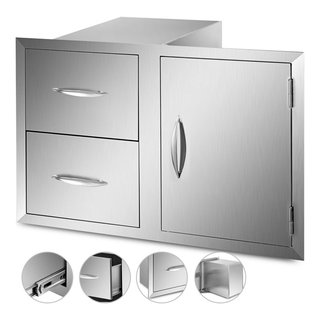Outdoor Kitchen Door Drawer Combo Double Drawers with Propane Drawer ...