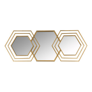 Stratton Home Decor Caroline Hexagon Wall Mirror - Contemporary - Wall ...