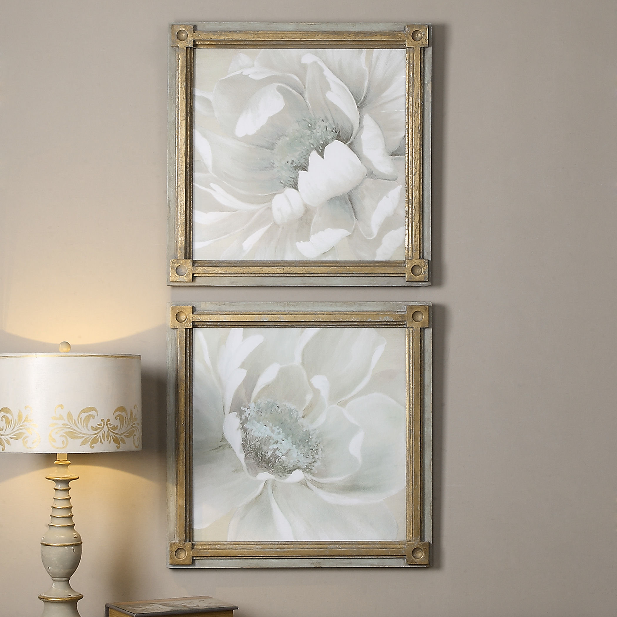 Uttermost Winter Blooms Floral Art, Set of 2 - Contemporary - Prints ...