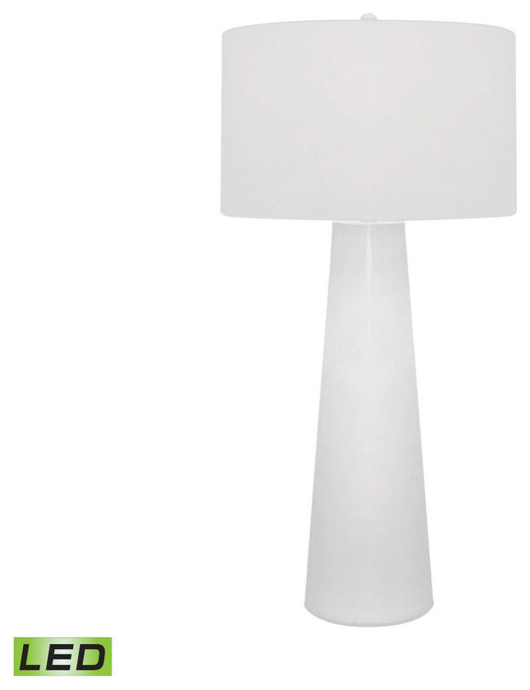 White Obelisk LED Table Lamp With Night Light - Transitional - Table ...