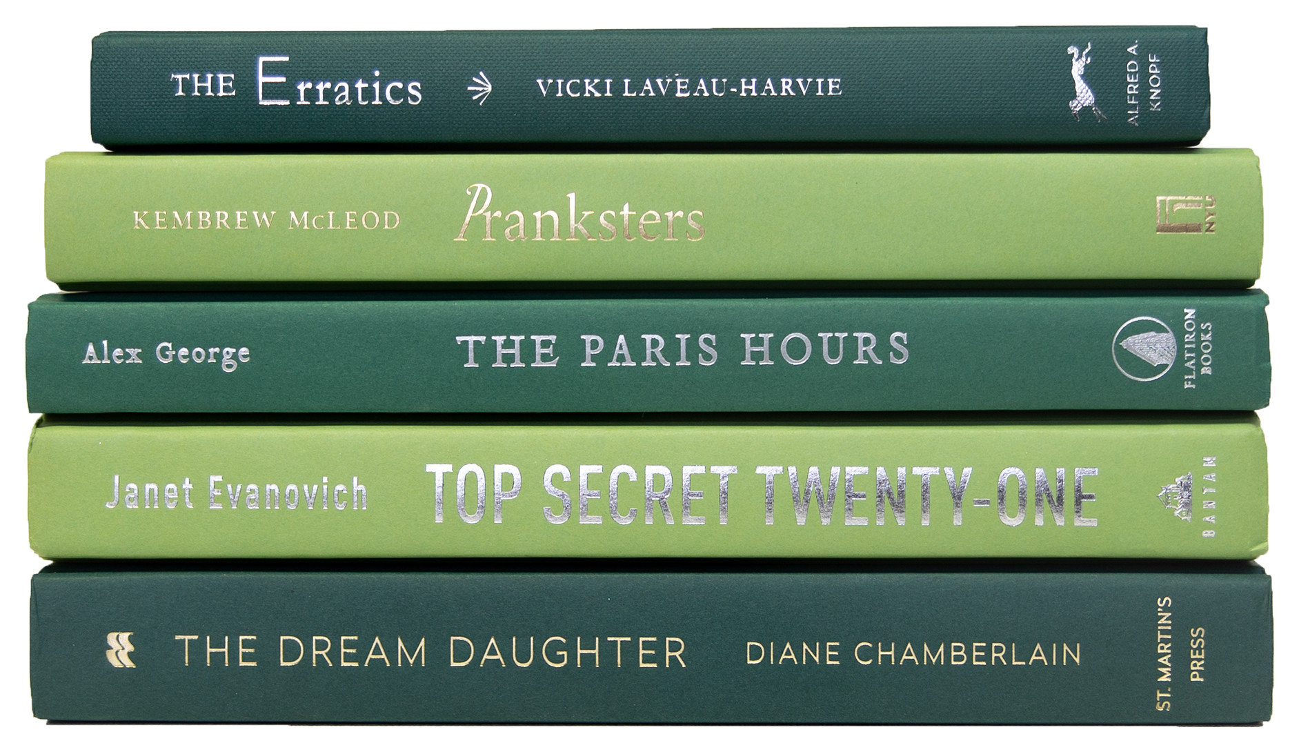 Modern Boxwood Book Stack, 5-Piece Set - Traditional - Books - by Booth ...