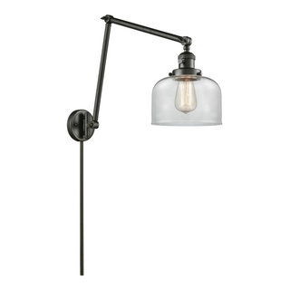 Innovations Large Bell 1-Light Dimmable LED Swing Arm, Oiled Rubbed ...