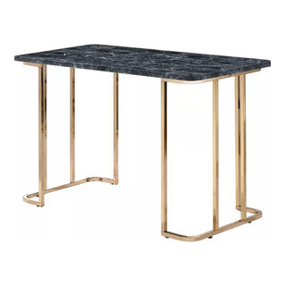 Faux Marble Top Writing Desk - Desks And Hutches - by Simple Relax | Houzz