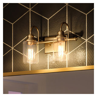 Luxury Vintage Bath Light, Olde Brass - Traditional - Bathroom Vanity ...