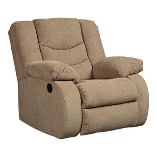 Tulen Rocker Recliner, Gray 9860625 - Transitional - Recliner Chairs ...