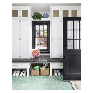 Elizabeth & Aaron's 1918 Colonial Revival - Traditional - Entry ...