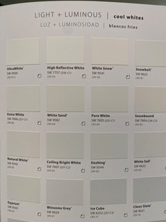 Best crisp white to paint cabinets