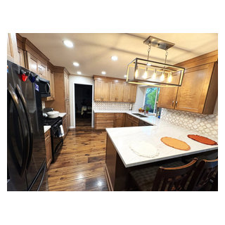 Shannon and Chad Hartley kitchen before and after - Transitional ...