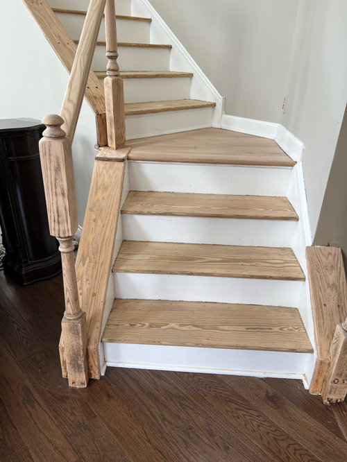 Staining stairs Pine/oak