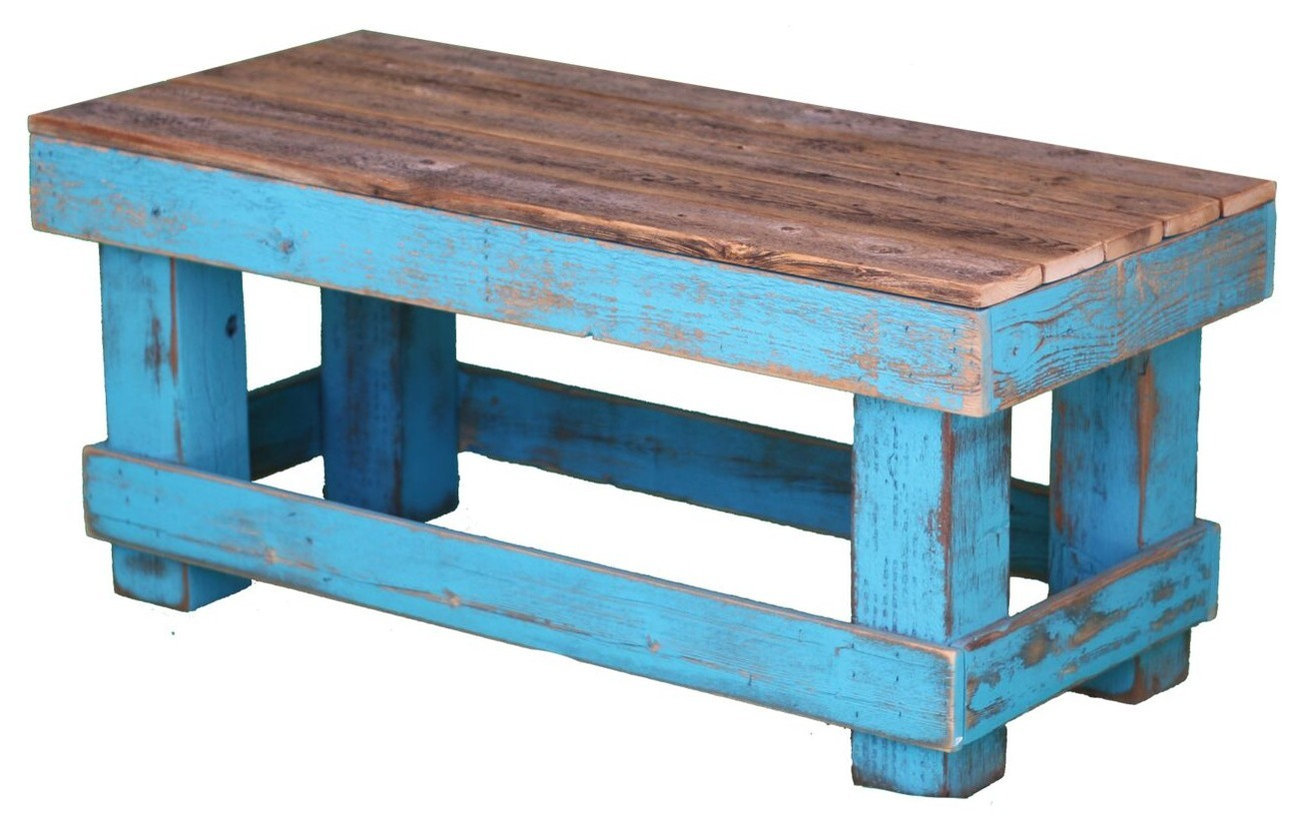 Turquoise Combo Coffee Table - Farmhouse - Coffee Tables - by Doug and ...