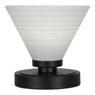 Luna Accent Table Lamp With 7" White Matrix Glass - Transitional ...