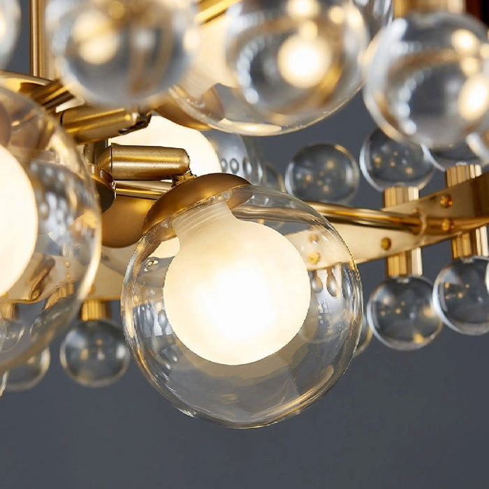 Abbadia Cerreto | Gold Rectangle Colorful Crystal Chandelier for Dining ...