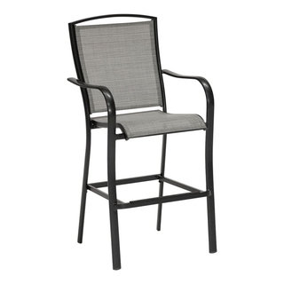 Outdoor Counter Stool, Aluminum Frame With Comfortable Sling Seat ...