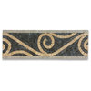 Marble Mosaic Border Insert Listello Tile Swirl Nero 4x12 Tumbled, 1 ...