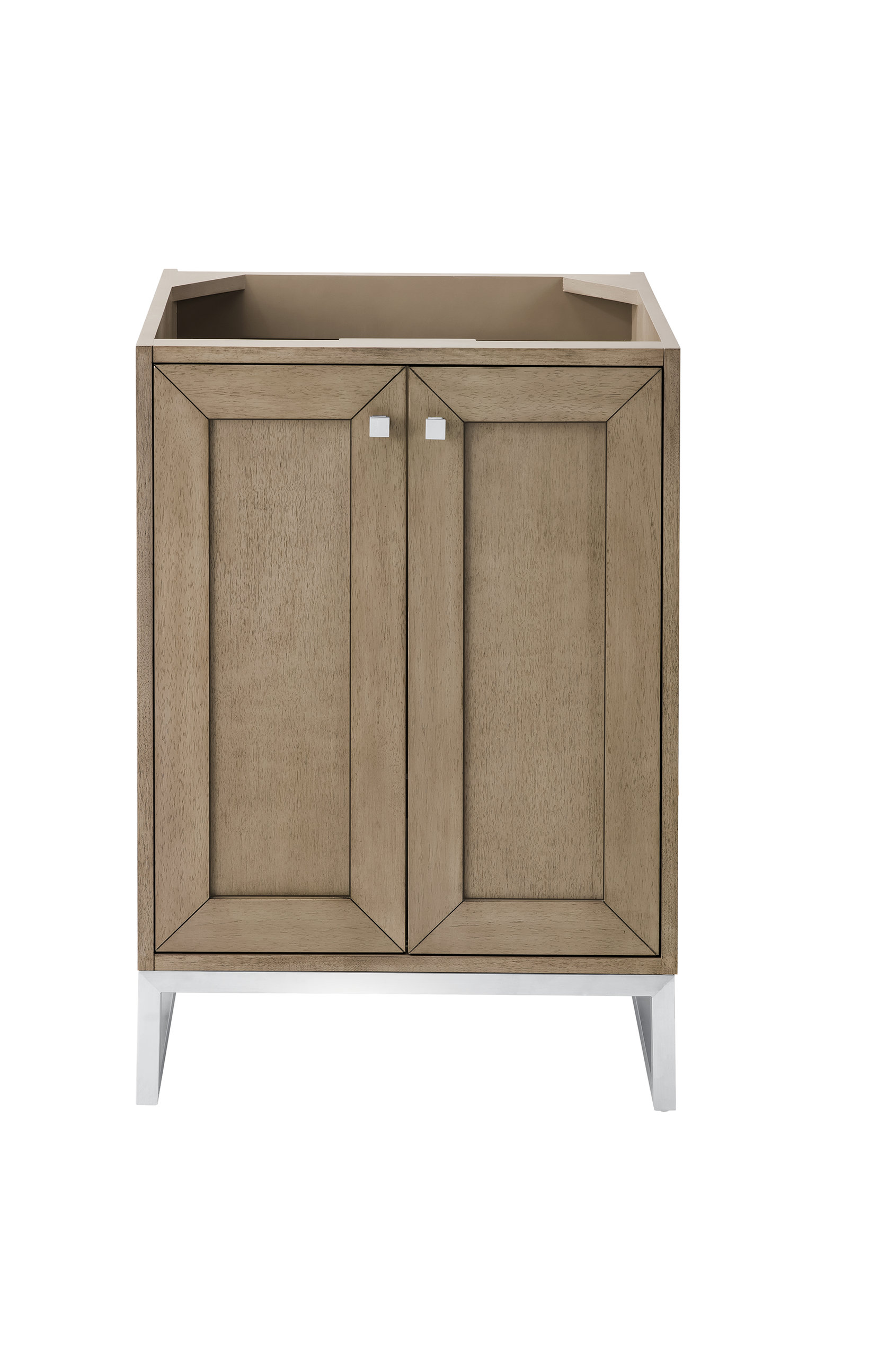 Chianti 24" Single Vanity Cabinet, Whitewashed Walnut, Brushed Nickel ...