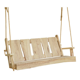 Live Edge Locust Timberland Porch Swing, 5 Foot - Rustic - Porch Swings ...