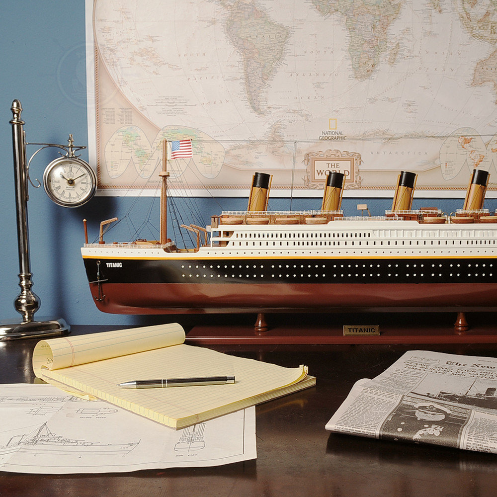 Rms Titanic Midsize With Display Case Cruise Ship Model - Beach Style ...