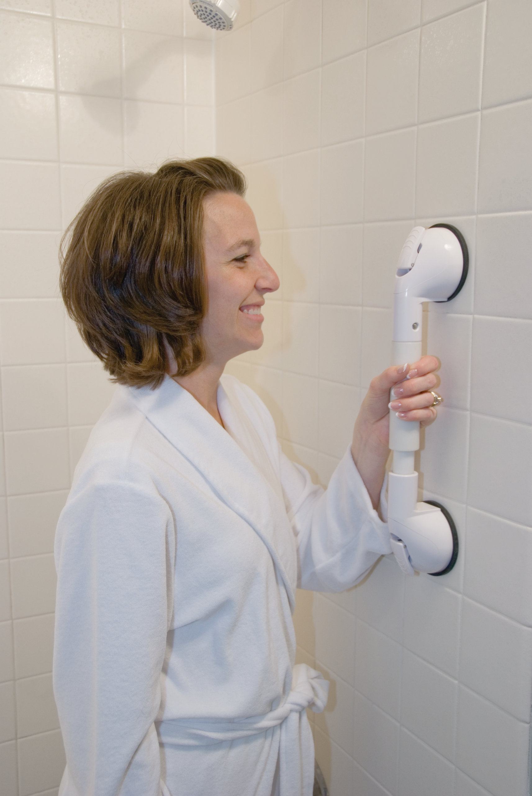 Tile Grip Portable Suction Telescoping Grab Bar - Traditional - Grab ...