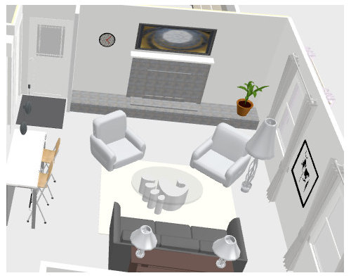 Living room lighting layout
