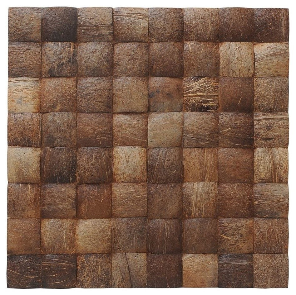 East at Main Grand Desert Grain Coconut Shell Wall Tile - Tropical ...