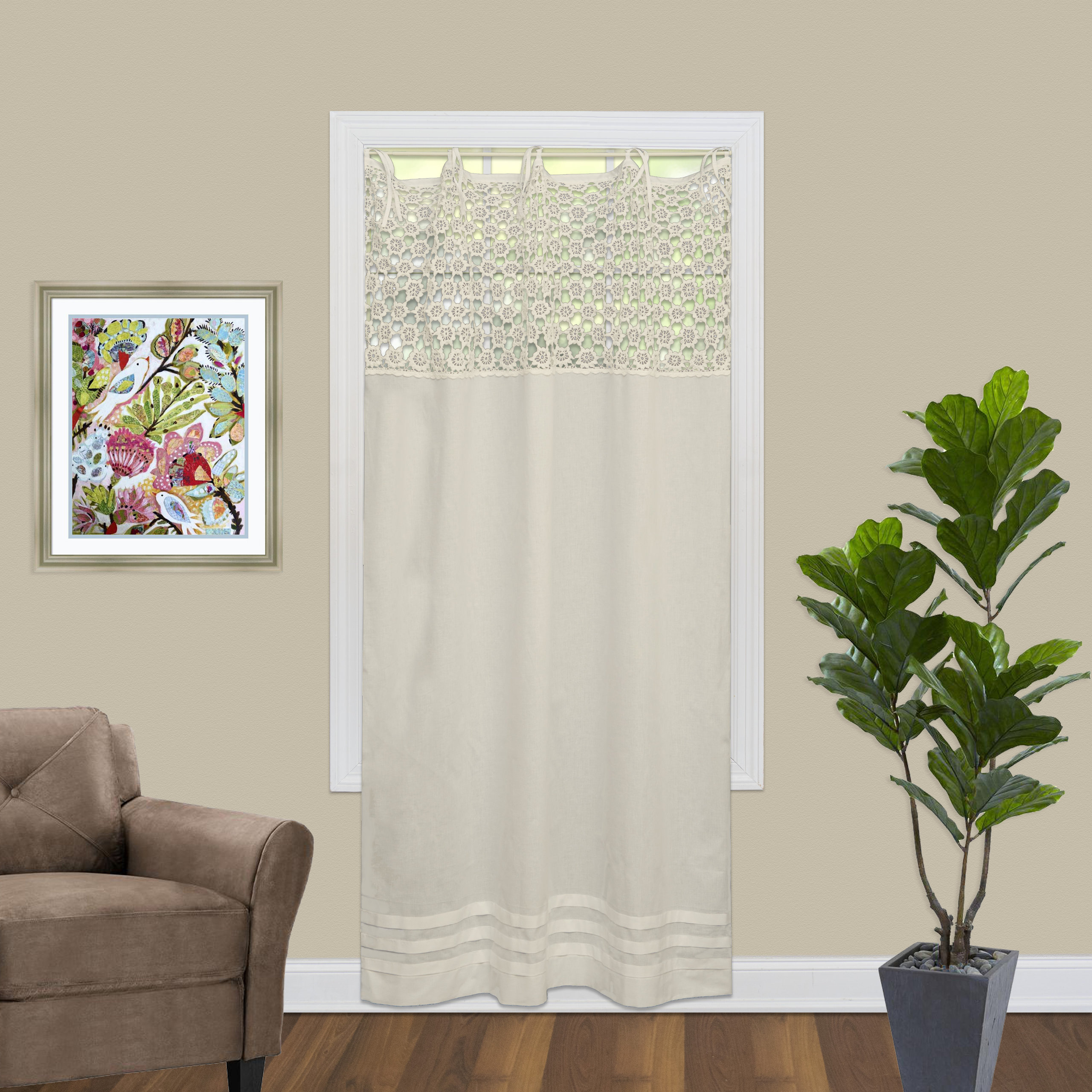 Crochet Envy 45x84 Panel, Natural - Transitional - Curtains - by ...