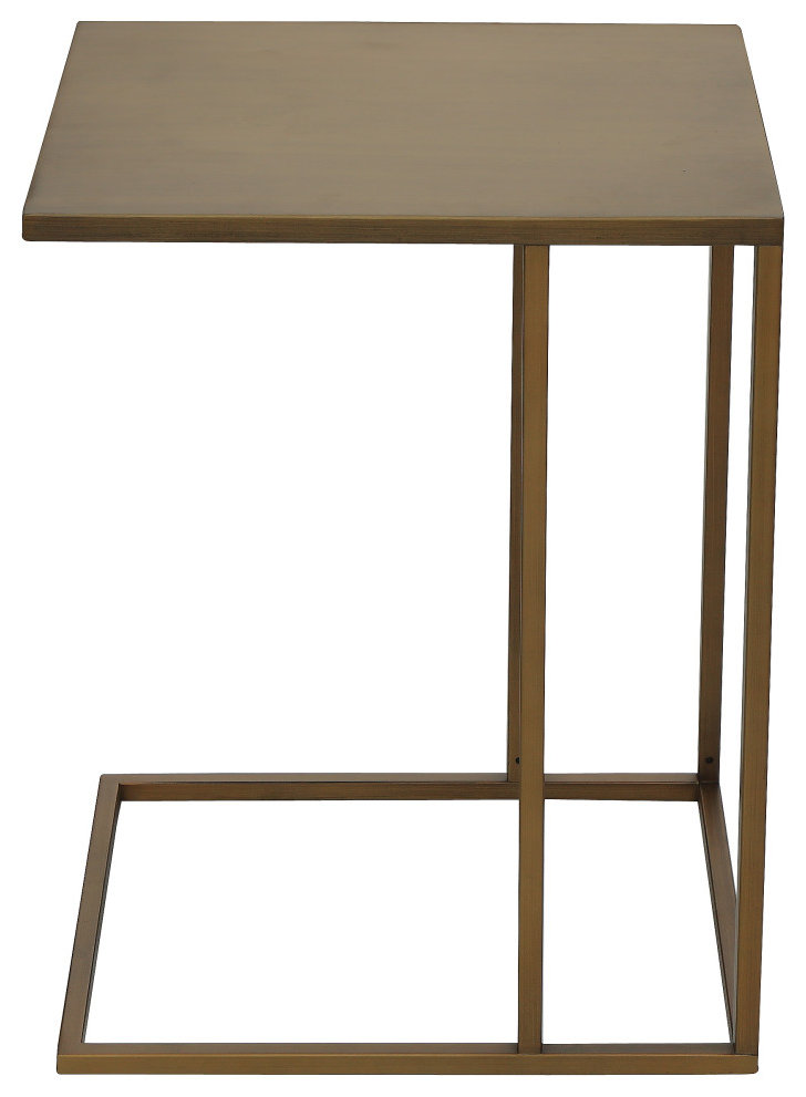 Dash Side Table, Brushed Brass - Transitional - Side Tables And End ...